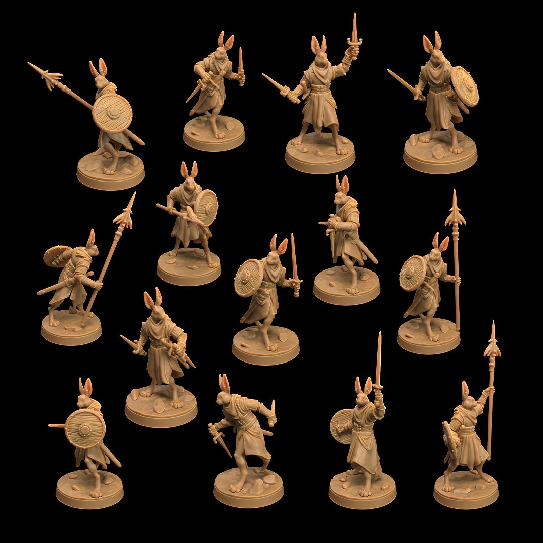 Rabbitfolk Army by Dragon Trappers Lodge | Unpainted Resin Miniature ...