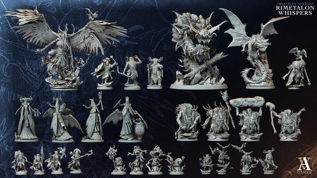 Frostburn Horrors - Rimetalon Whispers | Unpainted Resin Miniature for ...