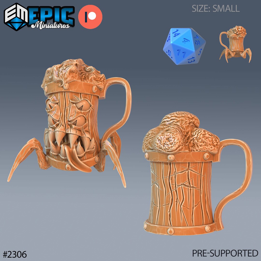 Mimic Beer Mug by Epic Miniatures - Arcane Dungeon - Etsy