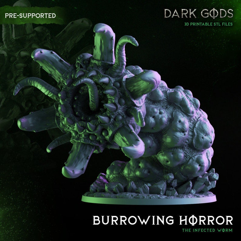 Burrowing Horror by Dark Gods | Unpainted Resin Miniature for Dnd RPG ...