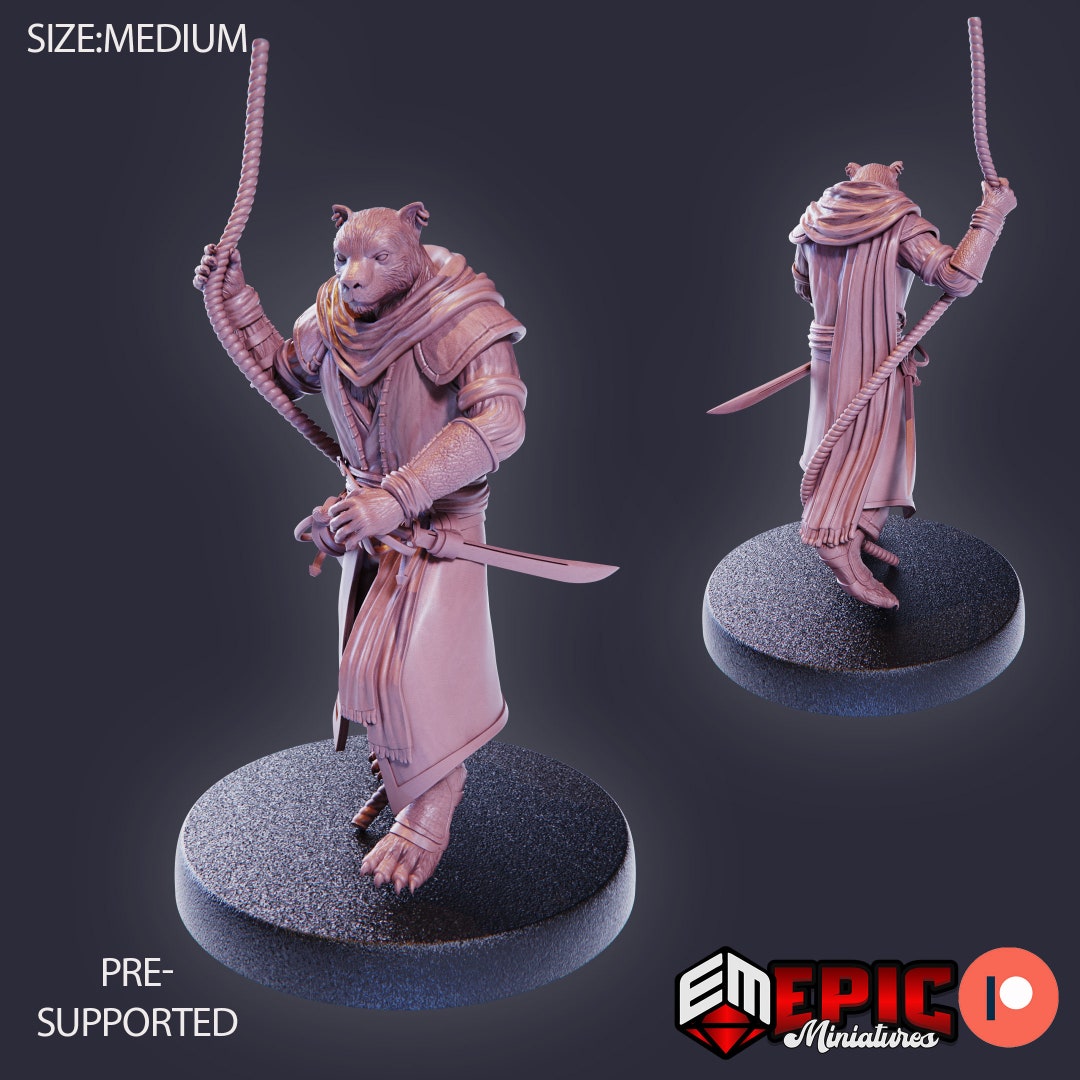 Catfolk Panther Pirate by Epic Miniatures - Treasure Hunt - Etsy