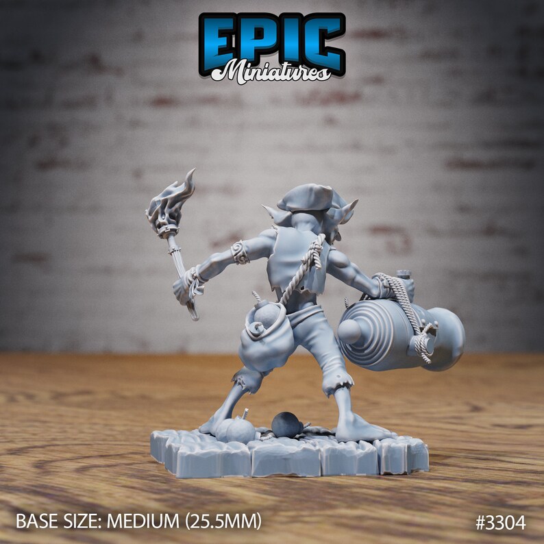 Goblin Cannon Pirate | Pirate Scourge | Unpainted Resin Miniature for ...