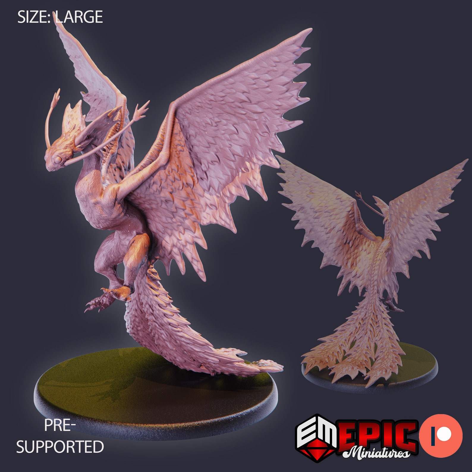 Snow Wyvern by Epic Miniatures - Etsy