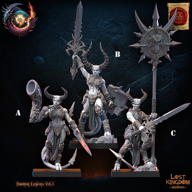 Demon Legions Vol 1 by the Lost Kingdom Miniatures | Unpainted Resin ...