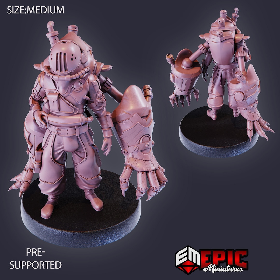Exoskeleton Worker - Steam Constructs | Unpainted Resin Miniature for ...