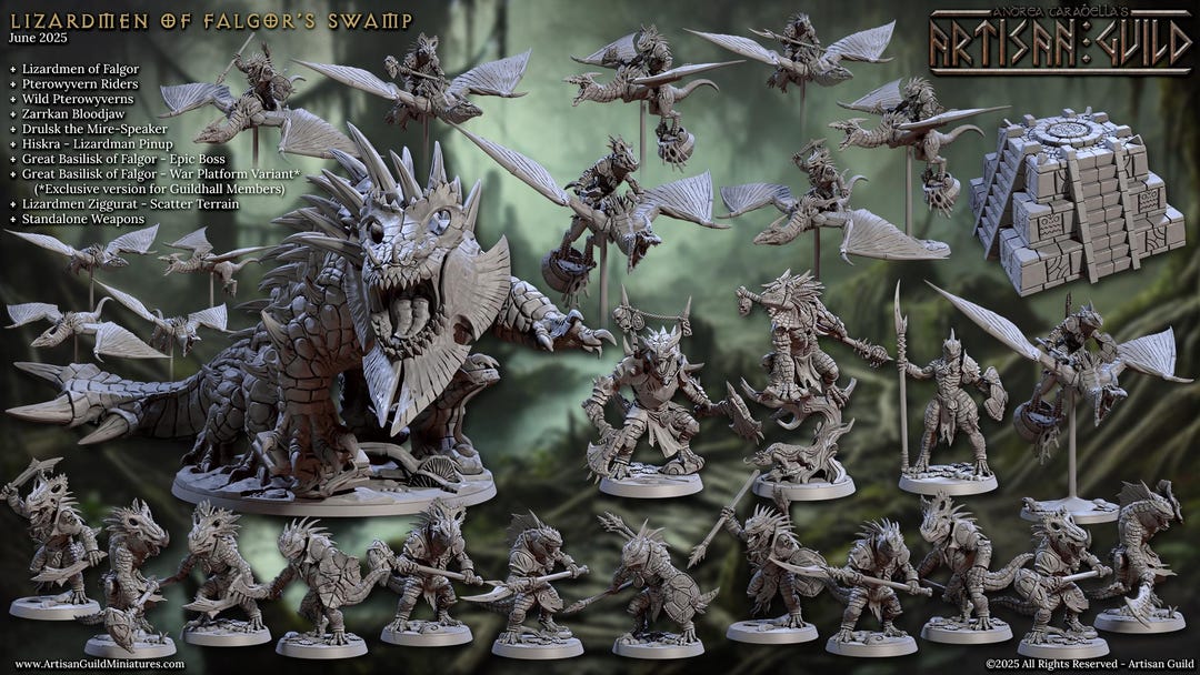 Lizardmen of Falgor's Swamp by Artisan Guild - Etsy