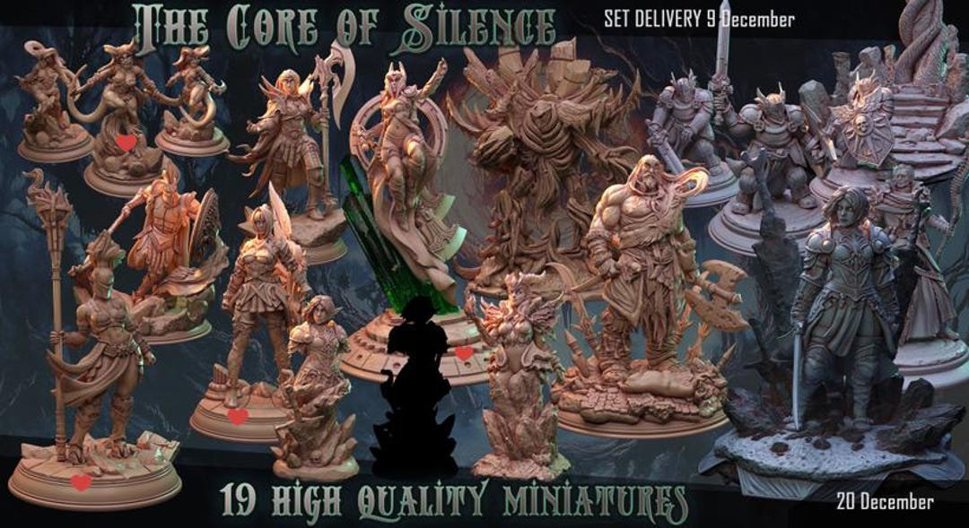 The Core of Silence | Unpainted Resin Miniature for Dnd RPG Tabletop - Etsy