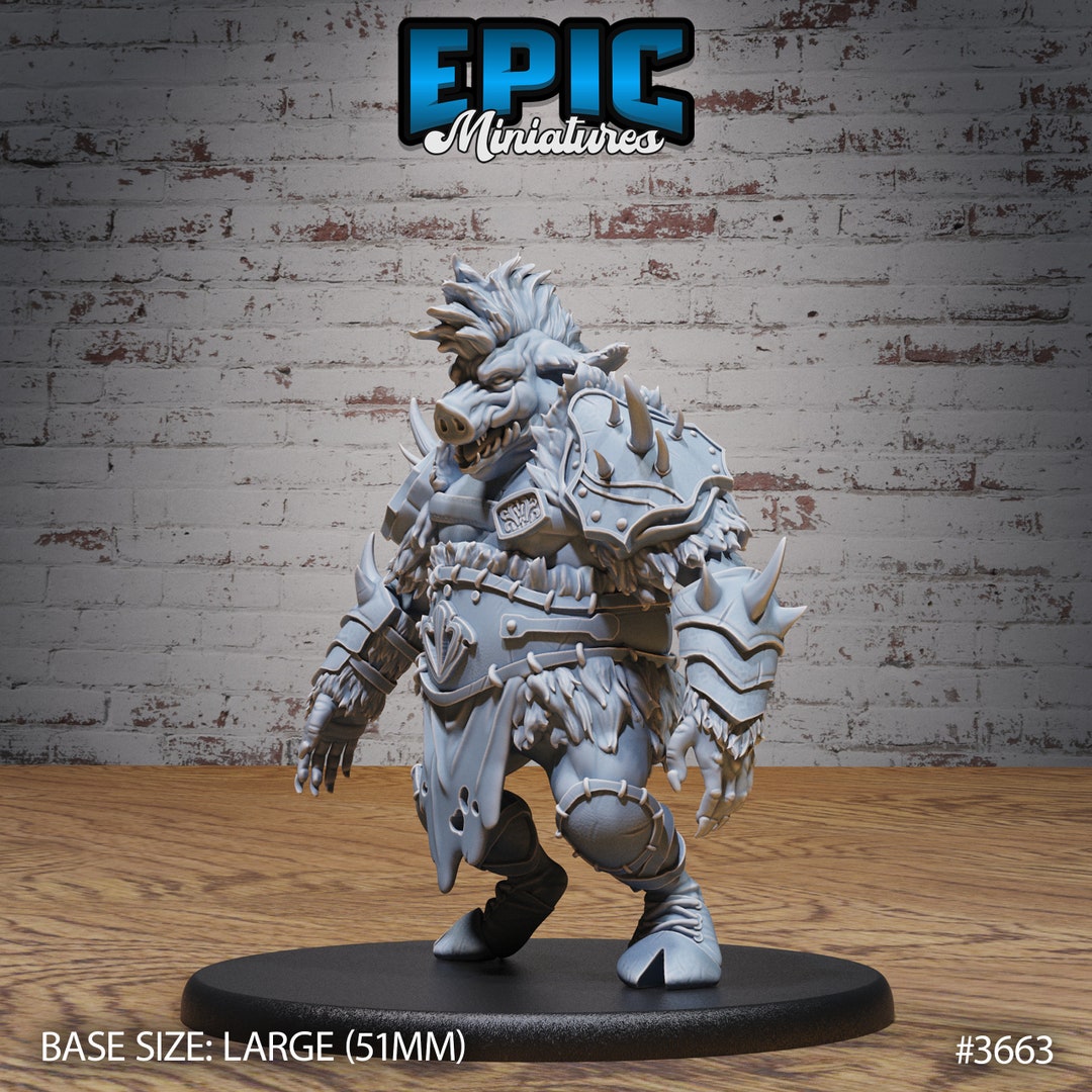 Boar Folk Outlaw by Epic Miniatures | Bandit Camp - Etsy