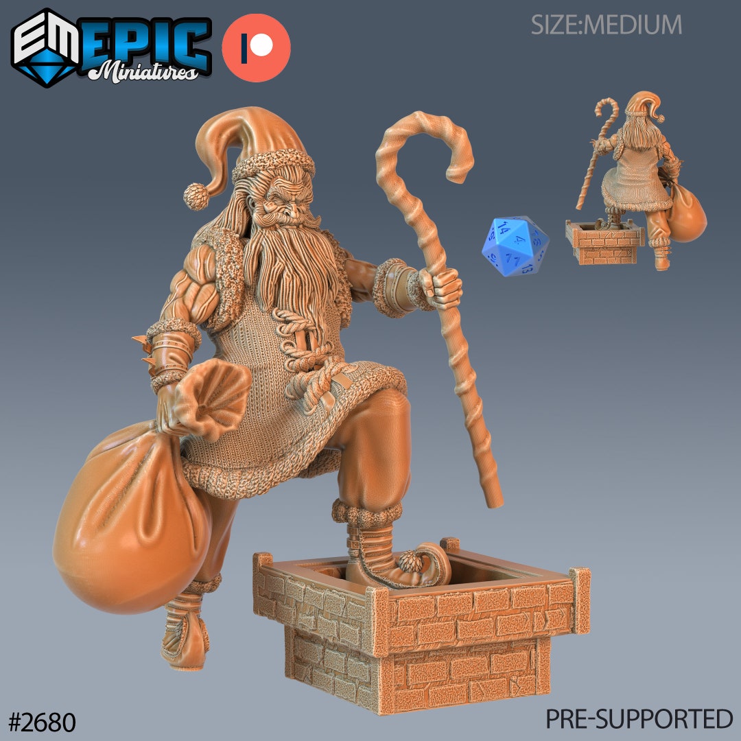 Santa Claus | Wild Winter Holidays | Unpainted Resin Miniature for Dnd ...