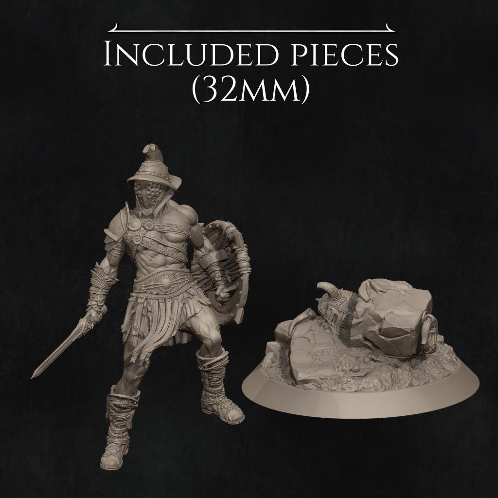Gladiator Swordsman by Nerikson | Unpainted Resin Miniature for Dnd RPG ...