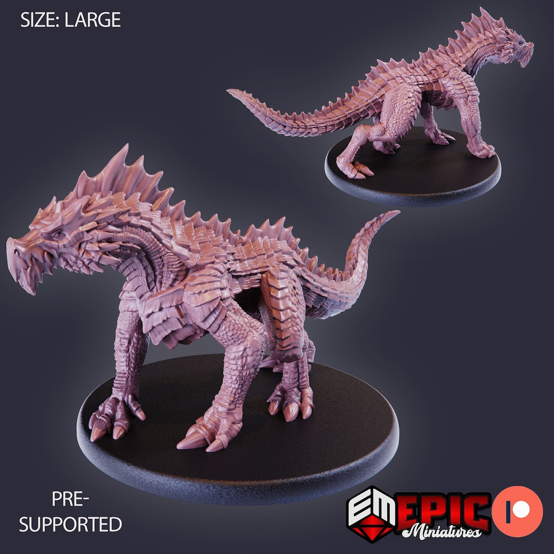 Green Guard Drake | Unpainted Resin Miniature for Dnd RPG Tabletop - Etsy