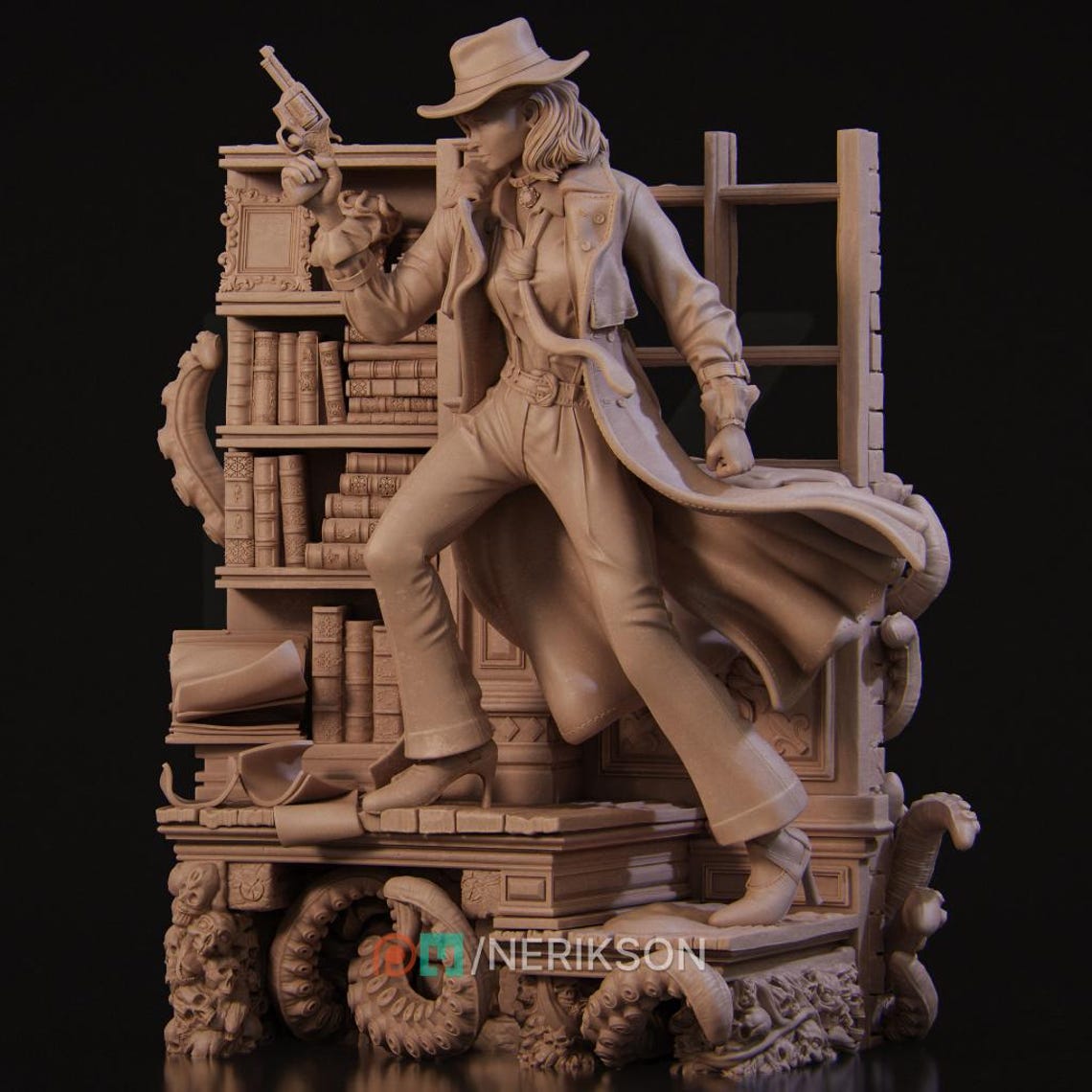 Laura the Detective Diorama by Nerikson | Unpainted Resin Miniature for ...