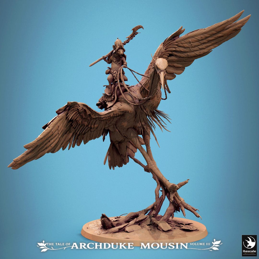 Heron by Rescale Miniatures | the Tale of Archduke Mousin Vol 3 - Etsy