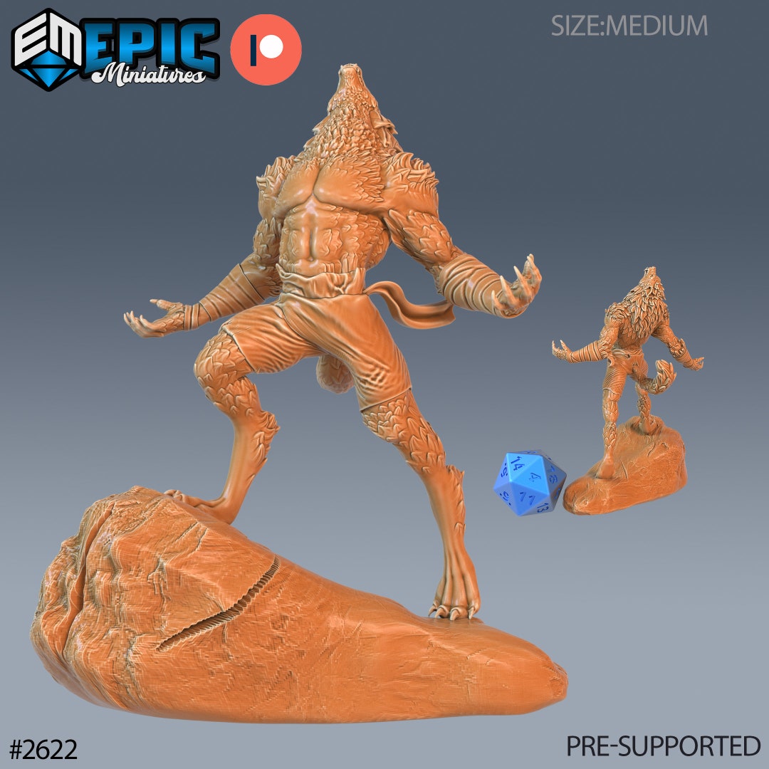 Werewolf Cursed | Vampires Curse | Unpainted Resin Miniature for Dnd ...
