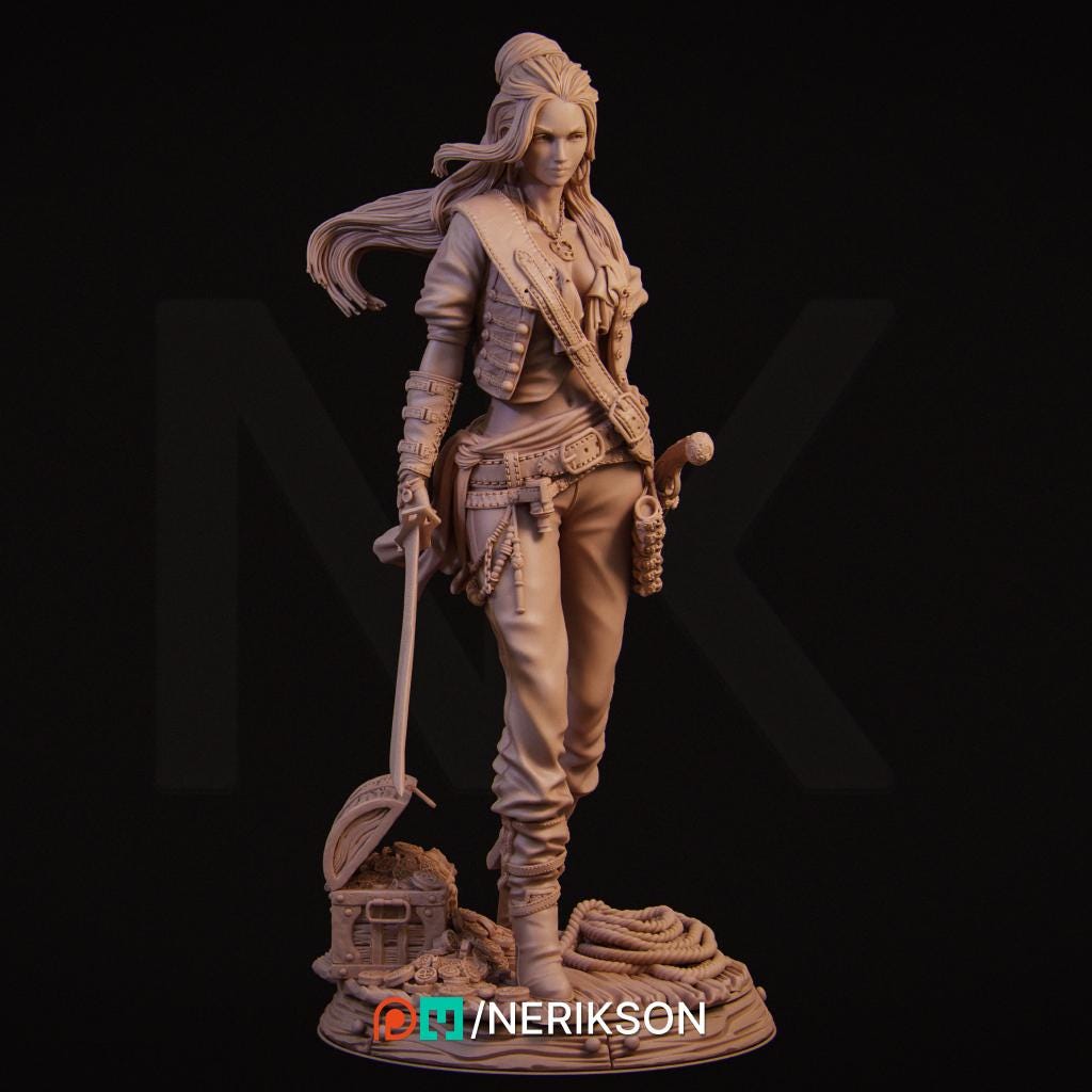Mariana, the Pirate by Nerikson | Unpainted Resin Miniature for Dnd RPG ...