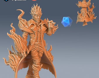 Fire Genasi Adventurer Arcane Dungeon Epic Miniatures - Etsy