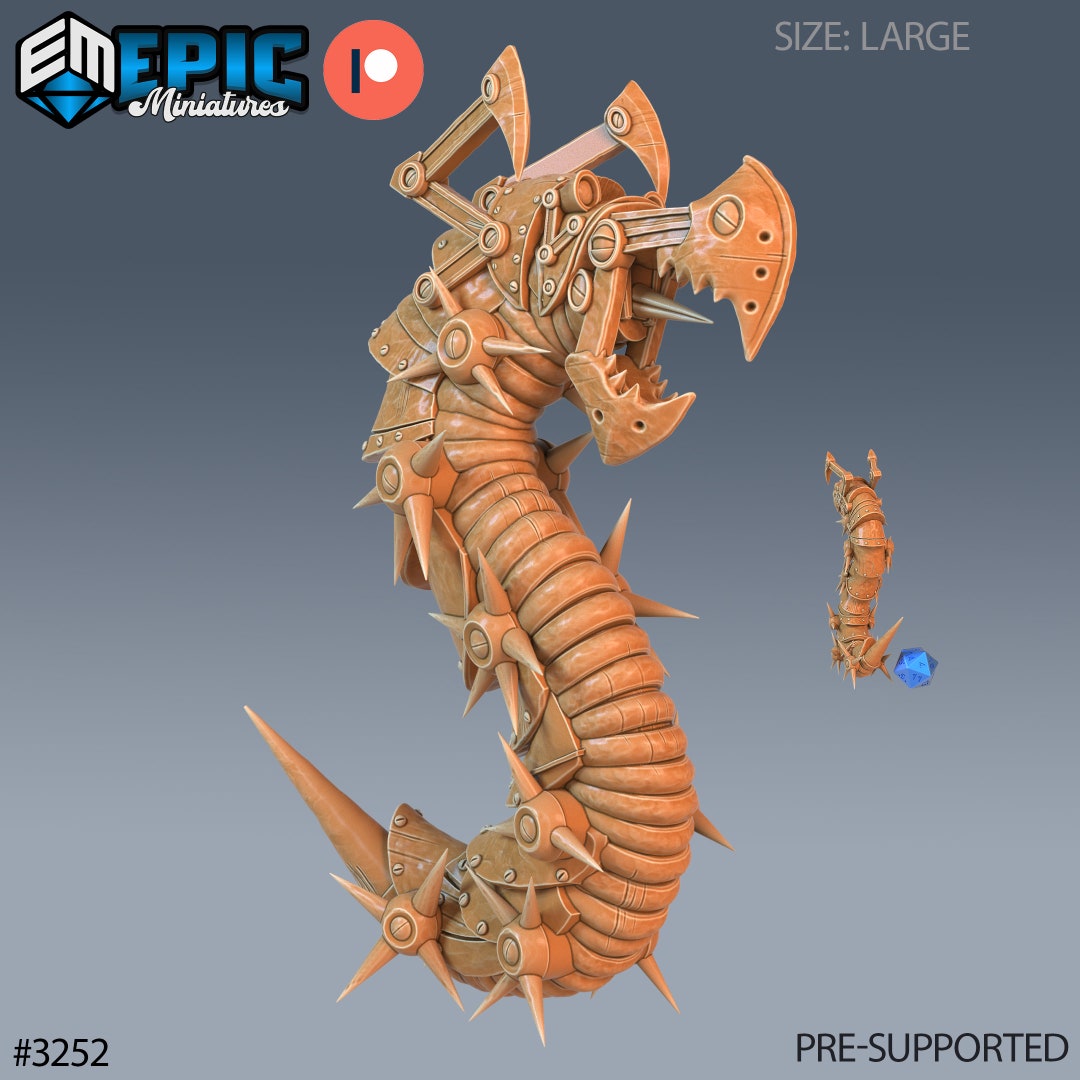 Iron Centipede | Steam Inventions | Unpainted Resin Miniature for Dnd ...