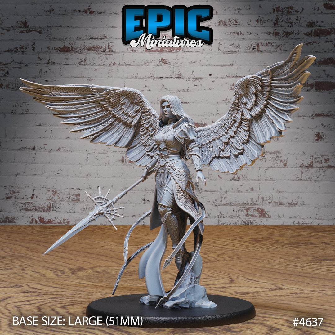 Planetar Female Angel - Faith Defender | Unpainted Resin Miniature for ...