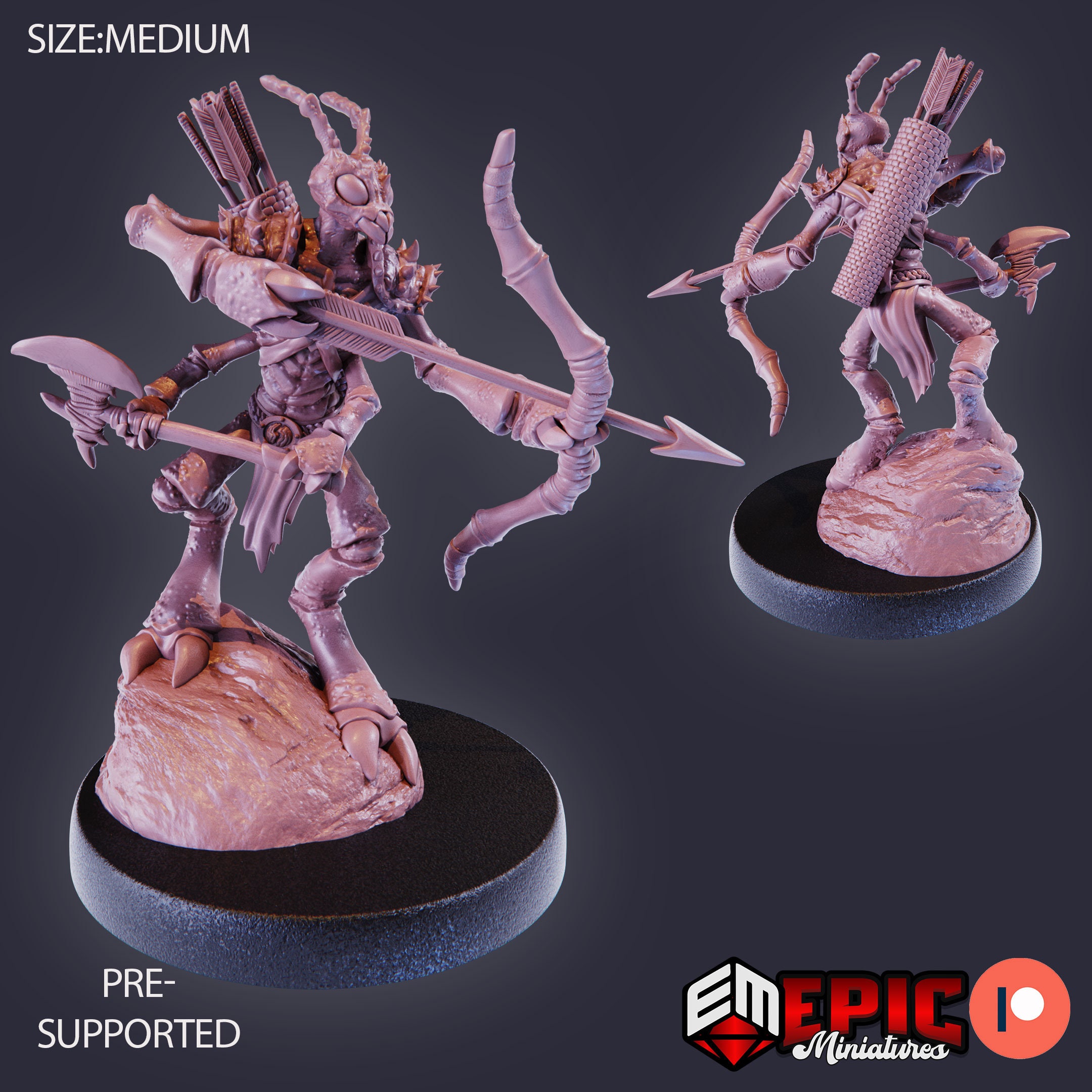 Insectoid Ant Warrior by Epic Miniatures Caves of Despair - Etsy