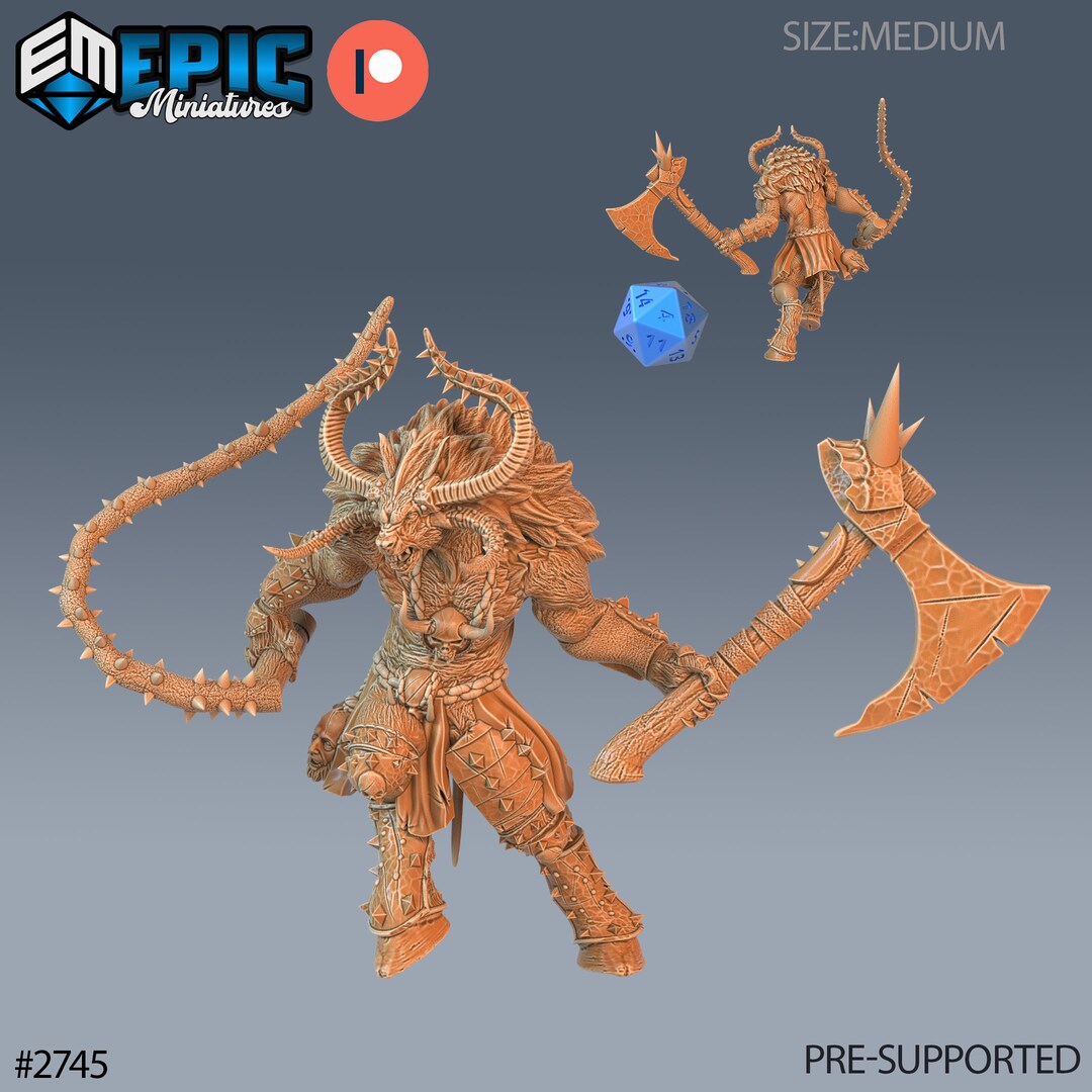 Demonic Minotaurs by Epic Miniatures Demonic Foulness - Etsy