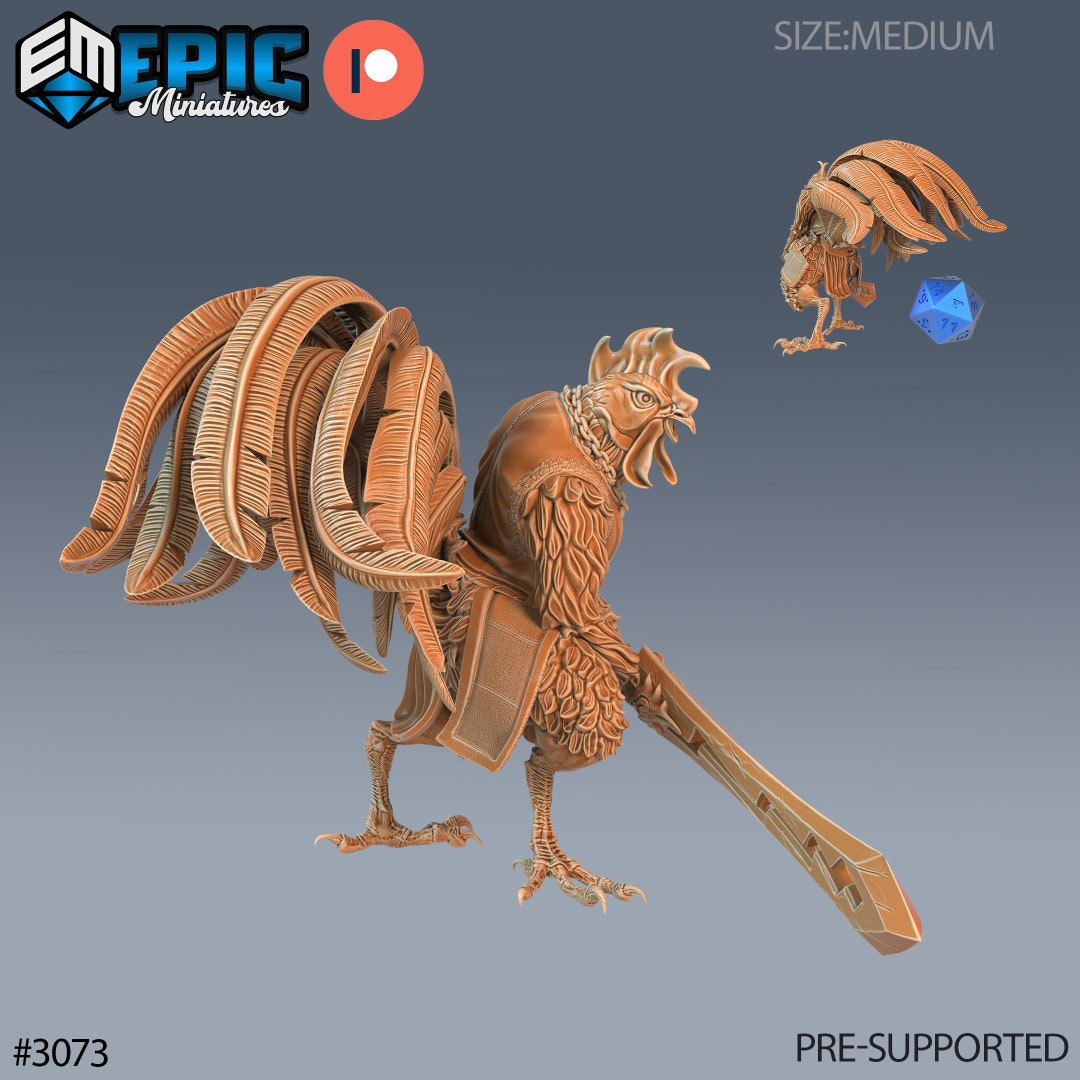 Rooster Warriors | Sunrise Tavern | Unpainted Resin Miniature for Dnd ...