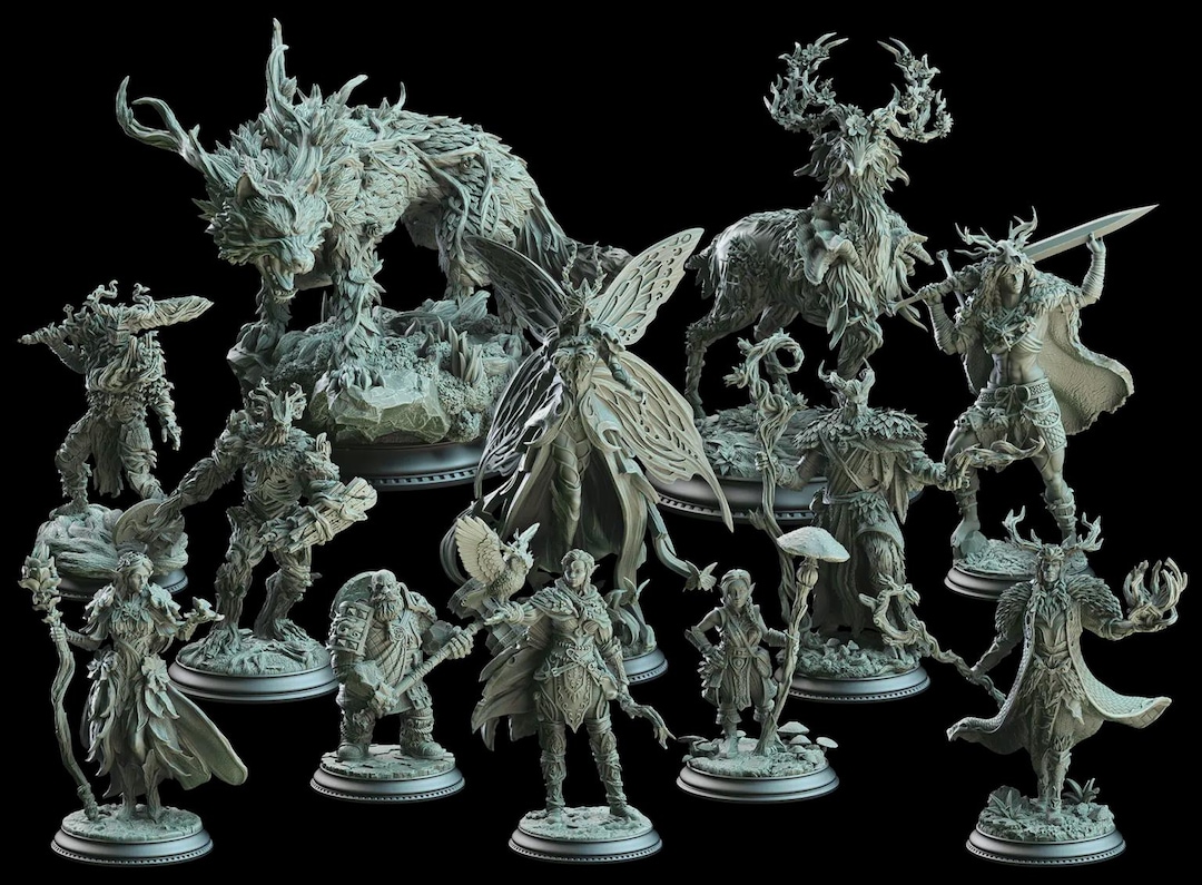 The Fey Court | Unpainted Resin Miniature for Dnd RPG Tabletop - Etsy