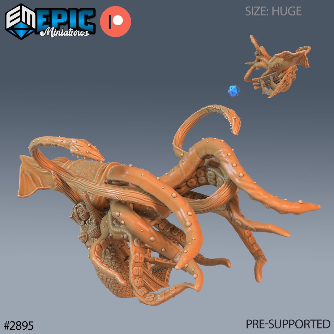Giant Squids by Epic Miniatures - Aquatic Journey - Etsy