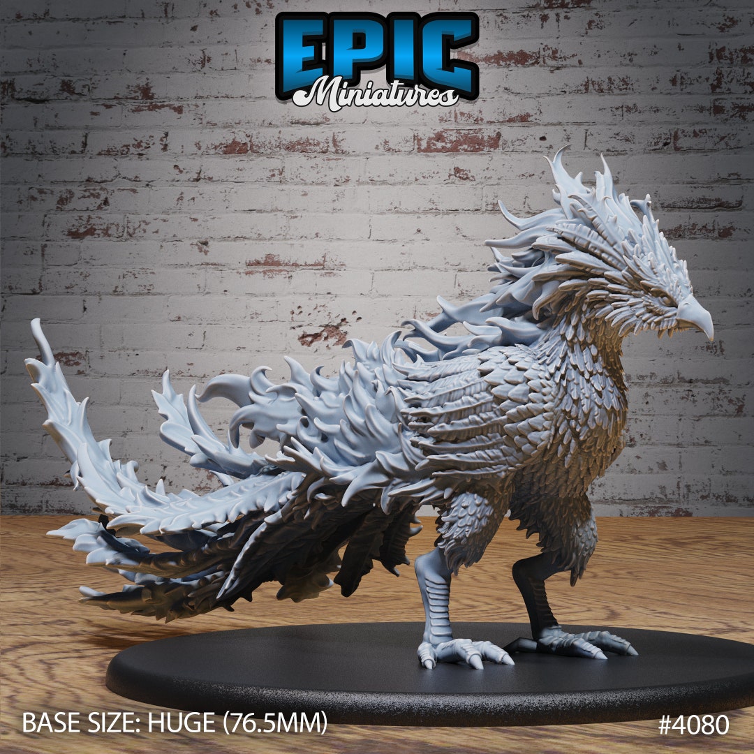 Primordial Phoenix | Elementals Land | Unpainted Resin Miniature for ...