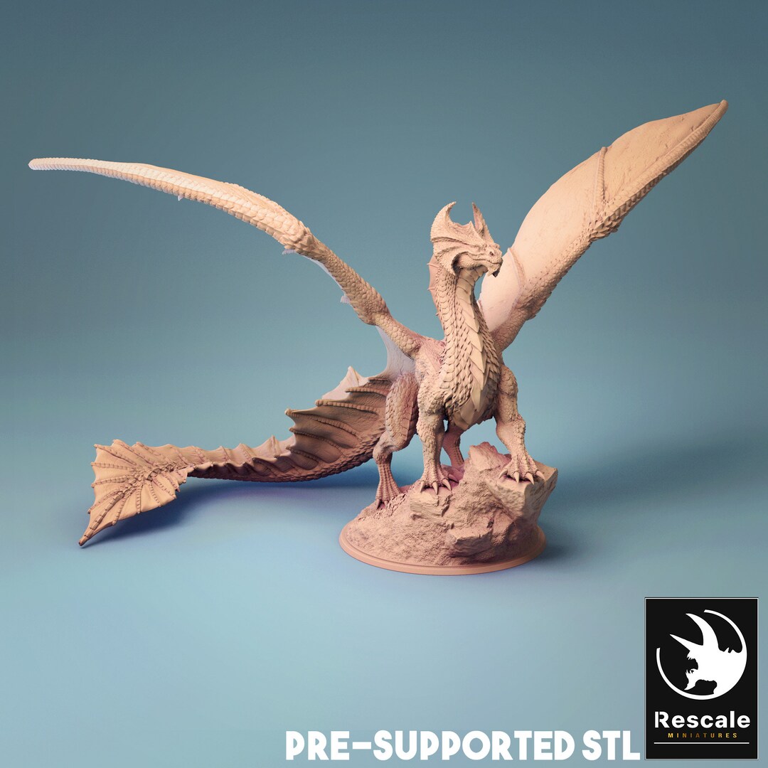 Brass Dragon by Rescale Miniatures D&D Dungeons Dragons Pathfinder ...