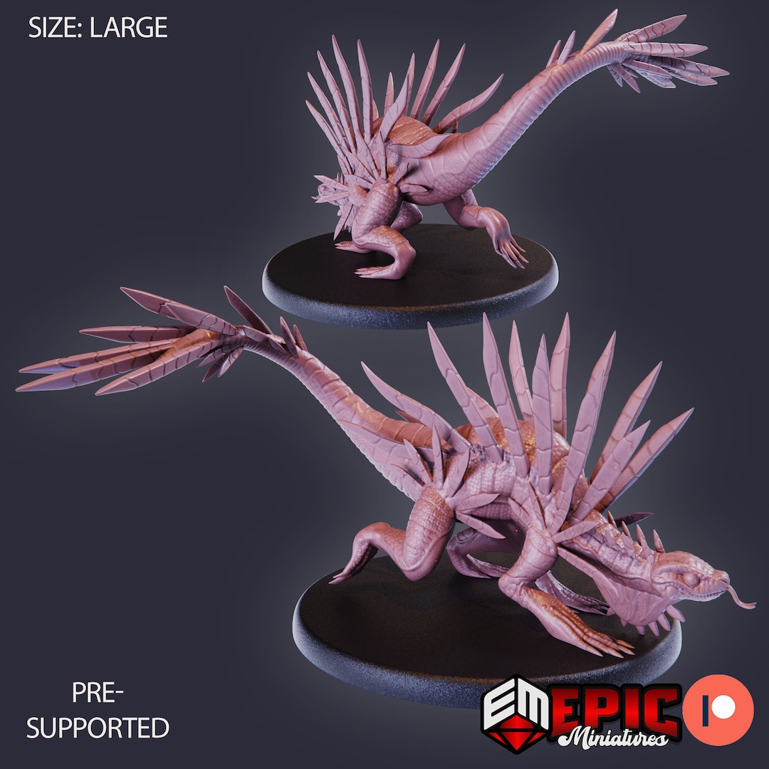 Spiky Lizard by Epic Miniatures Sands of Destiny - Etsy