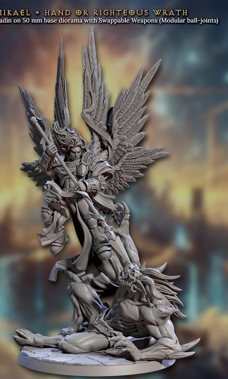 Malakim | Unpainted Resin Miniature for Dnd RPG Tabletop - Etsy