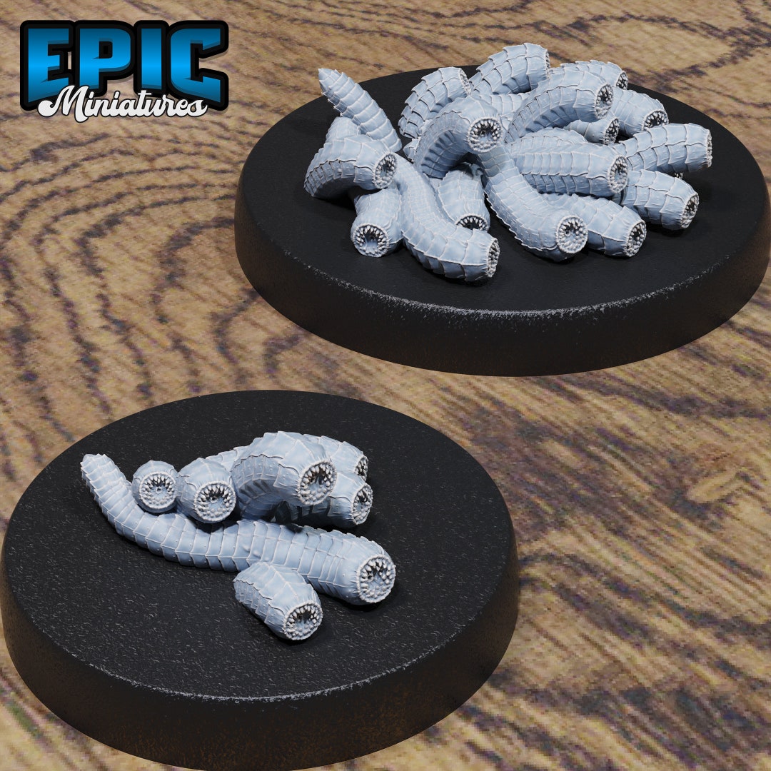 Worm Swarm by Epic Miniatures | Deep Dark Caves - Etsy