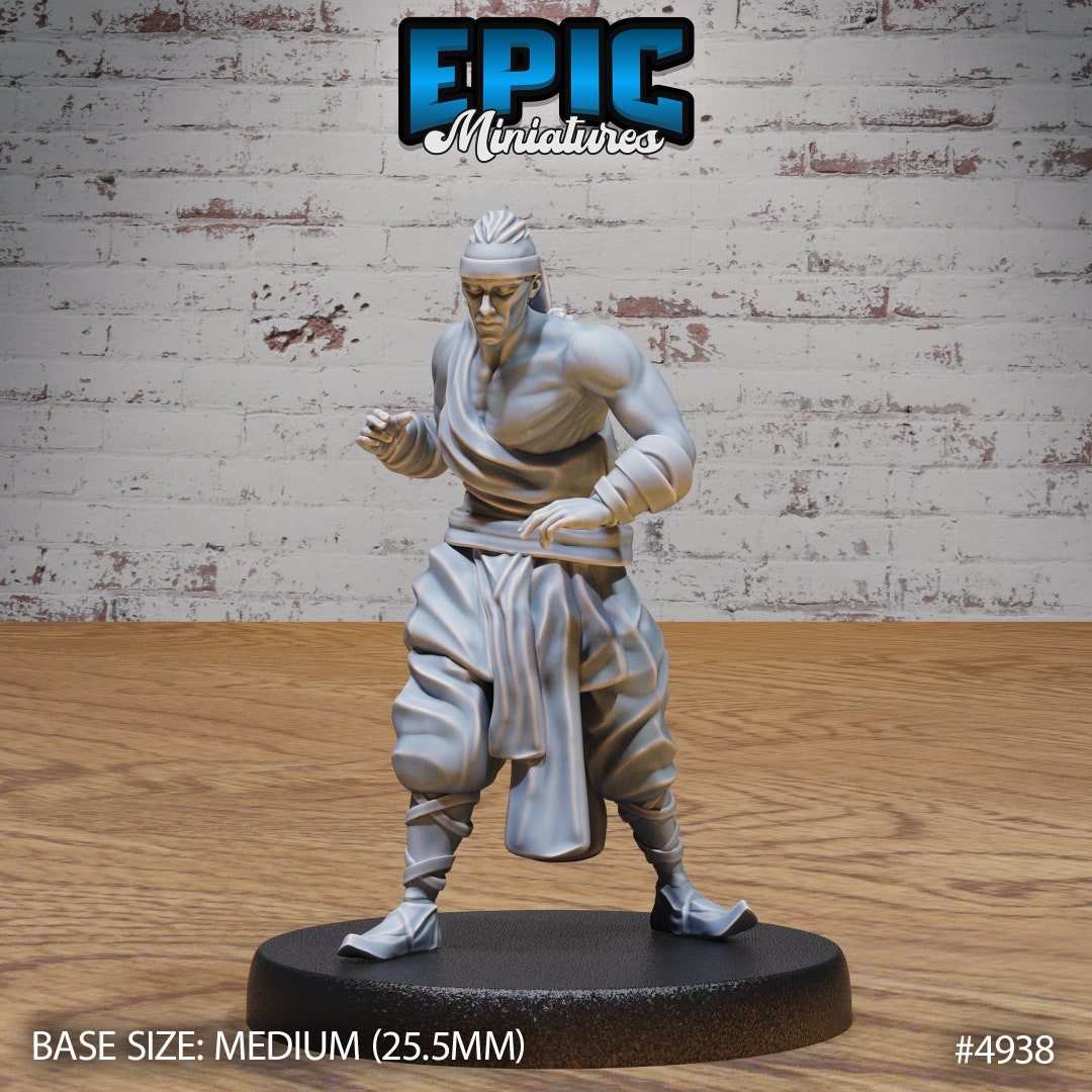 Martial Arts Monk | Legends of the East | Unpainted Resin Miniature for ...