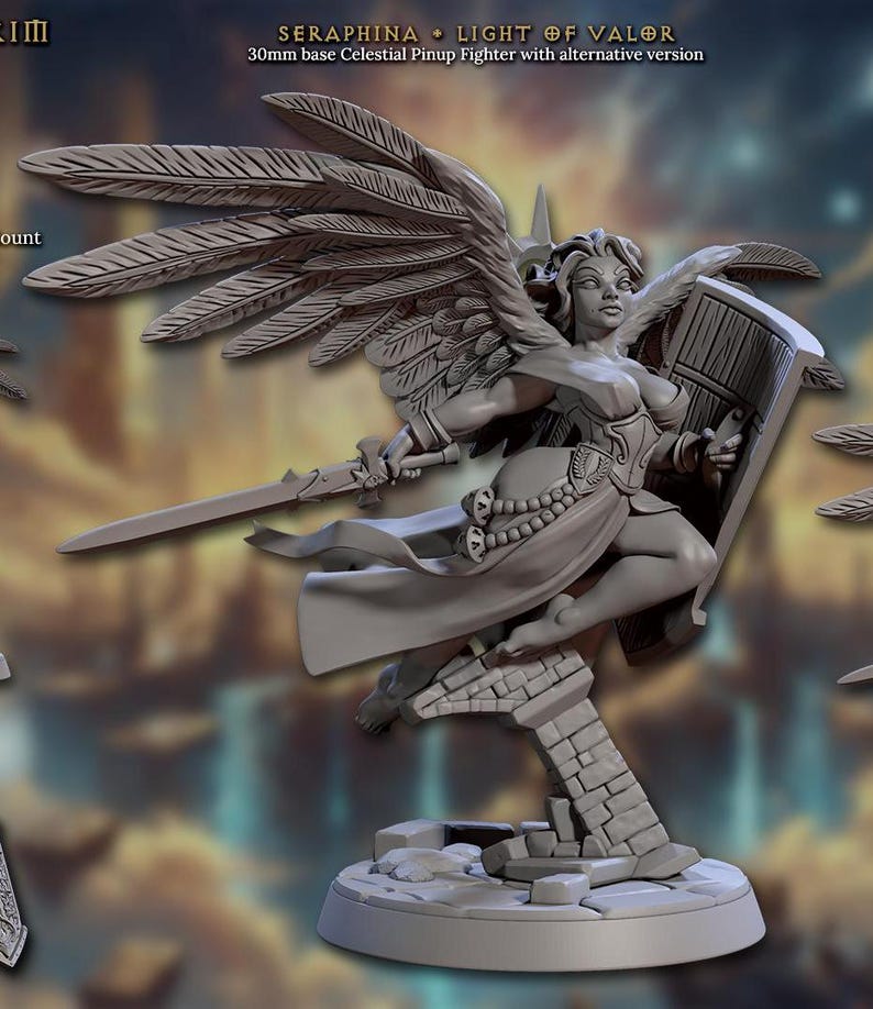 Malakim | Unpainted Resin Miniature for Dnd RPG Tabletop - Etsy