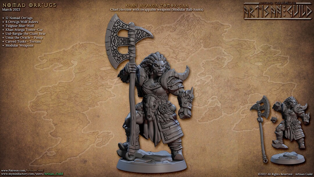 Khan Avarga Tomor-gar by Artisan Guild | Nomad Orr'ugs| D&D | Dungeons ...