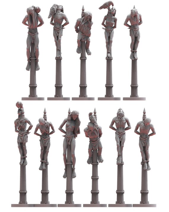 Impaled Prisoners by the Lost Kingdom Miniatures Infernal - Etsy