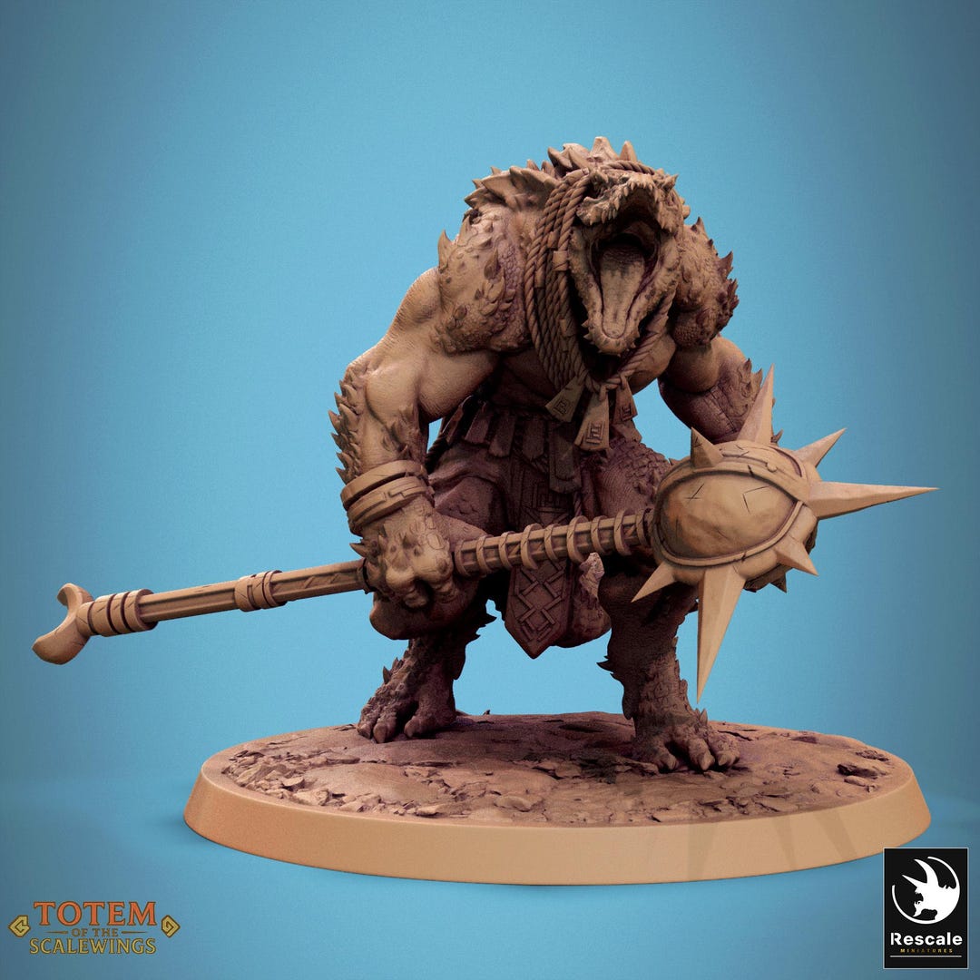 Lizardman Champion Dreadscale by Rescale Miniatures | Totem of the ...
