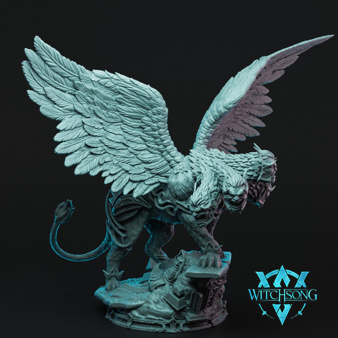 Hydra Sphinx | Unpainted Resin Miniature for Dnd RPG Tabletop - Etsy