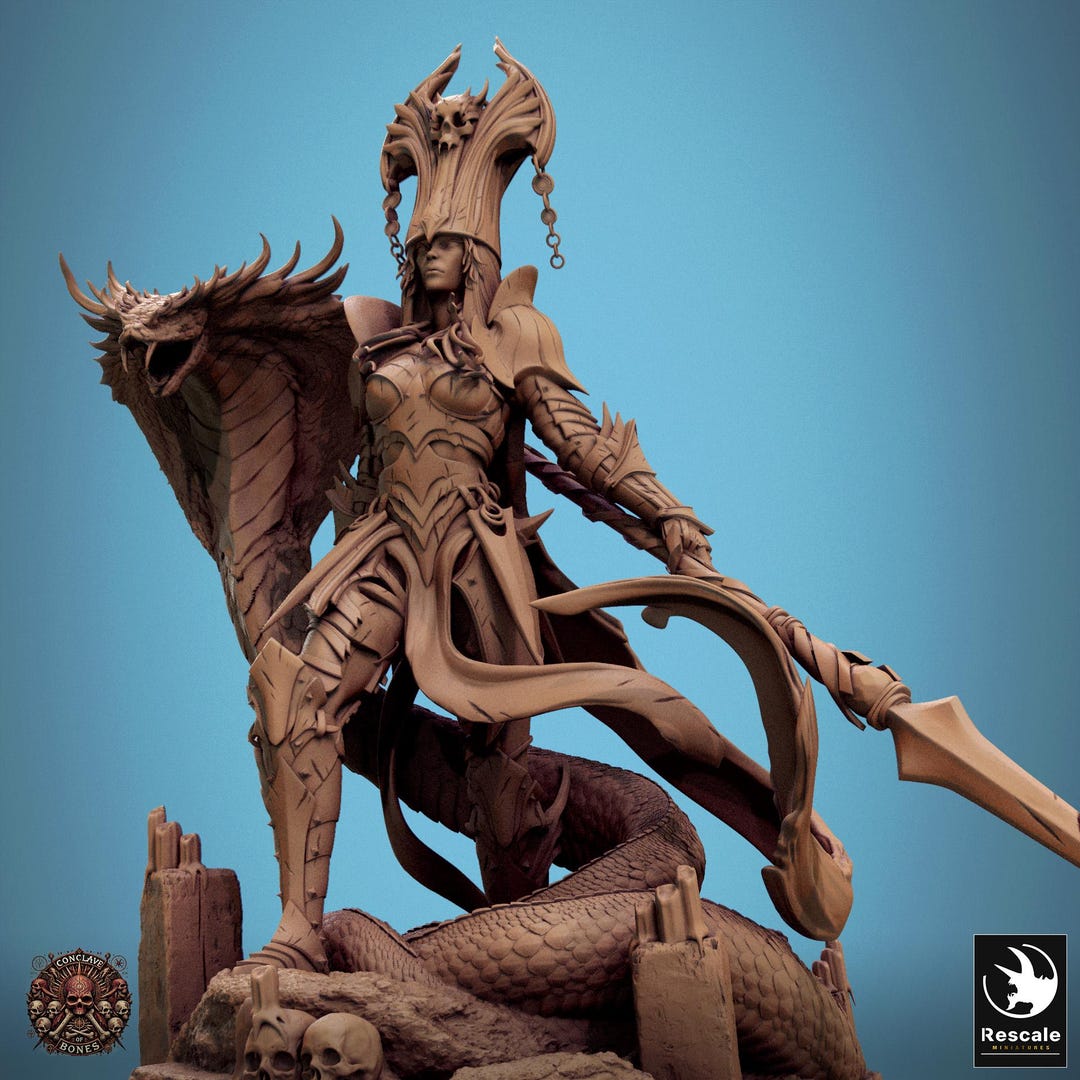 Queen Sanake by Rescale Miniatures | Conclave of Bones| D&D | Dungeons ...