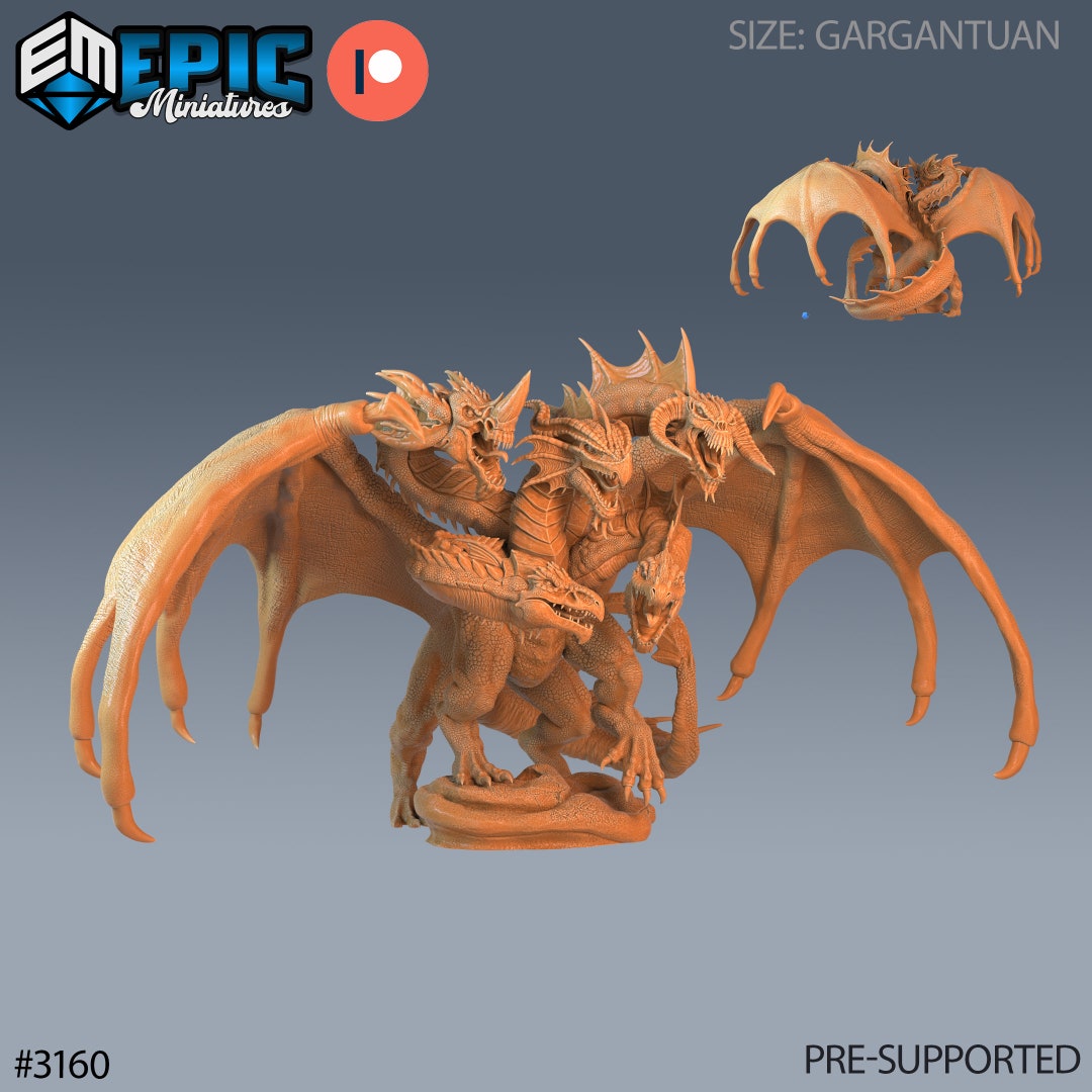 Tiamat | Dragon's Reign | Unpainted Resin Miniature for Dnd RPG ...