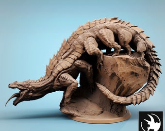 D&D Adult Behir / Wingless Dragon RPG Model by Rescale Miniatures - Etsy