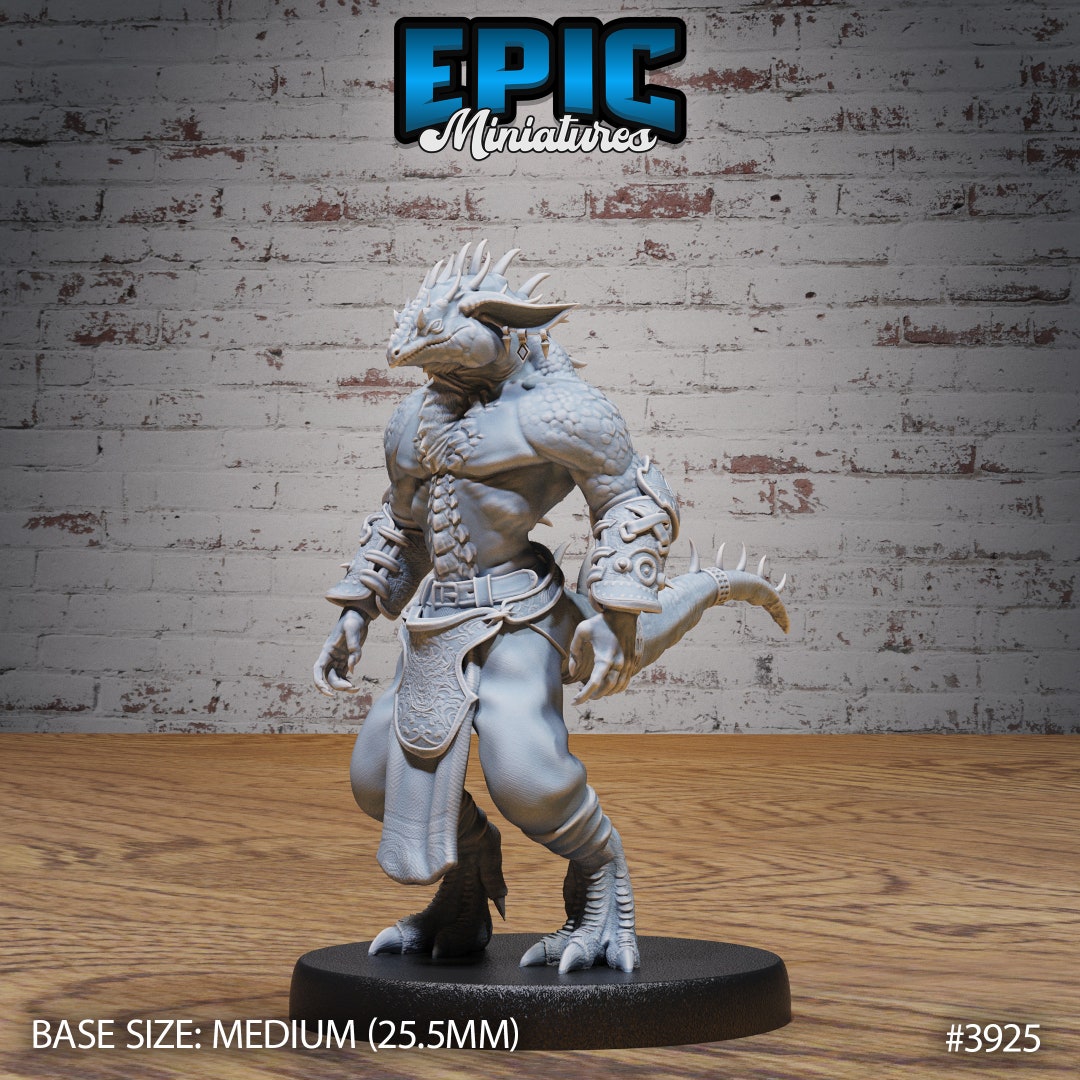 Lizard Folk Thug - Demonic Guild | Unpainted Resin Miniature for Dnd ...