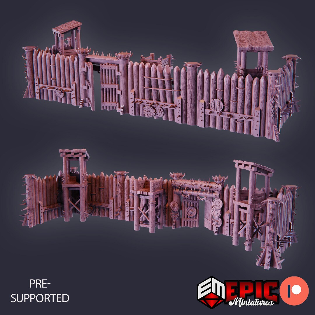 Rampart Walls by Epic Miniatures Green Siege - Etsy
