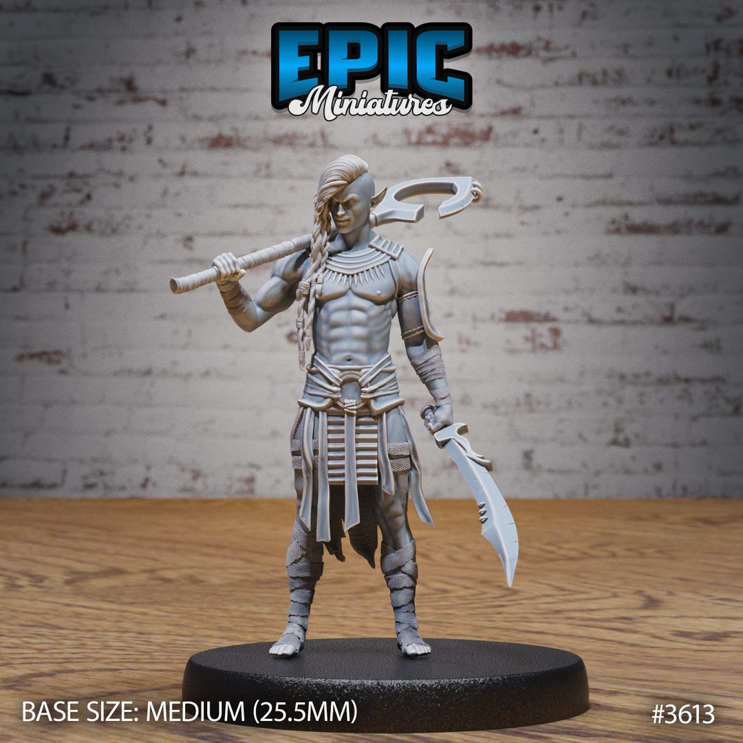 Cave Elf Barbarian | Ice Age Madness | Unpainted Resin Miniature for ...