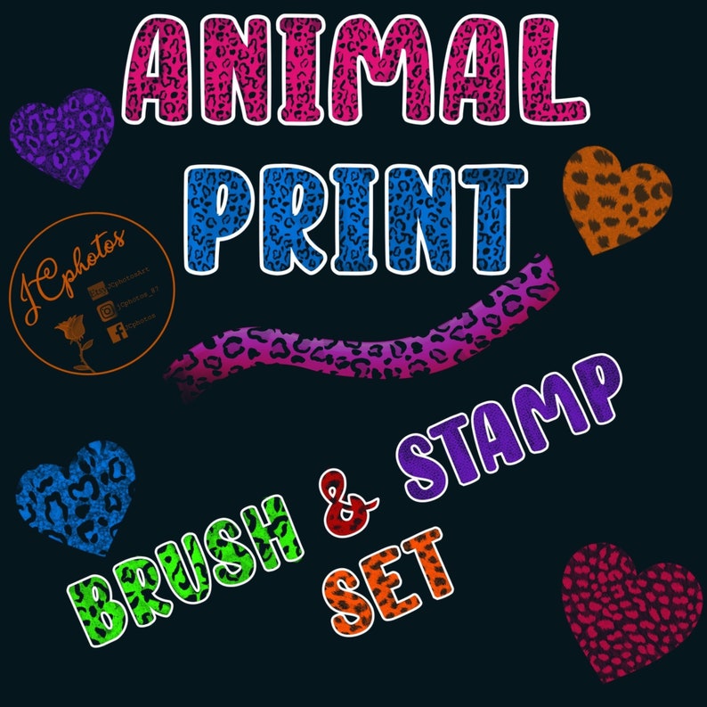 Animal Print Procreate Brush Set, Stamps, Images & Tutorial. Procreate ...
