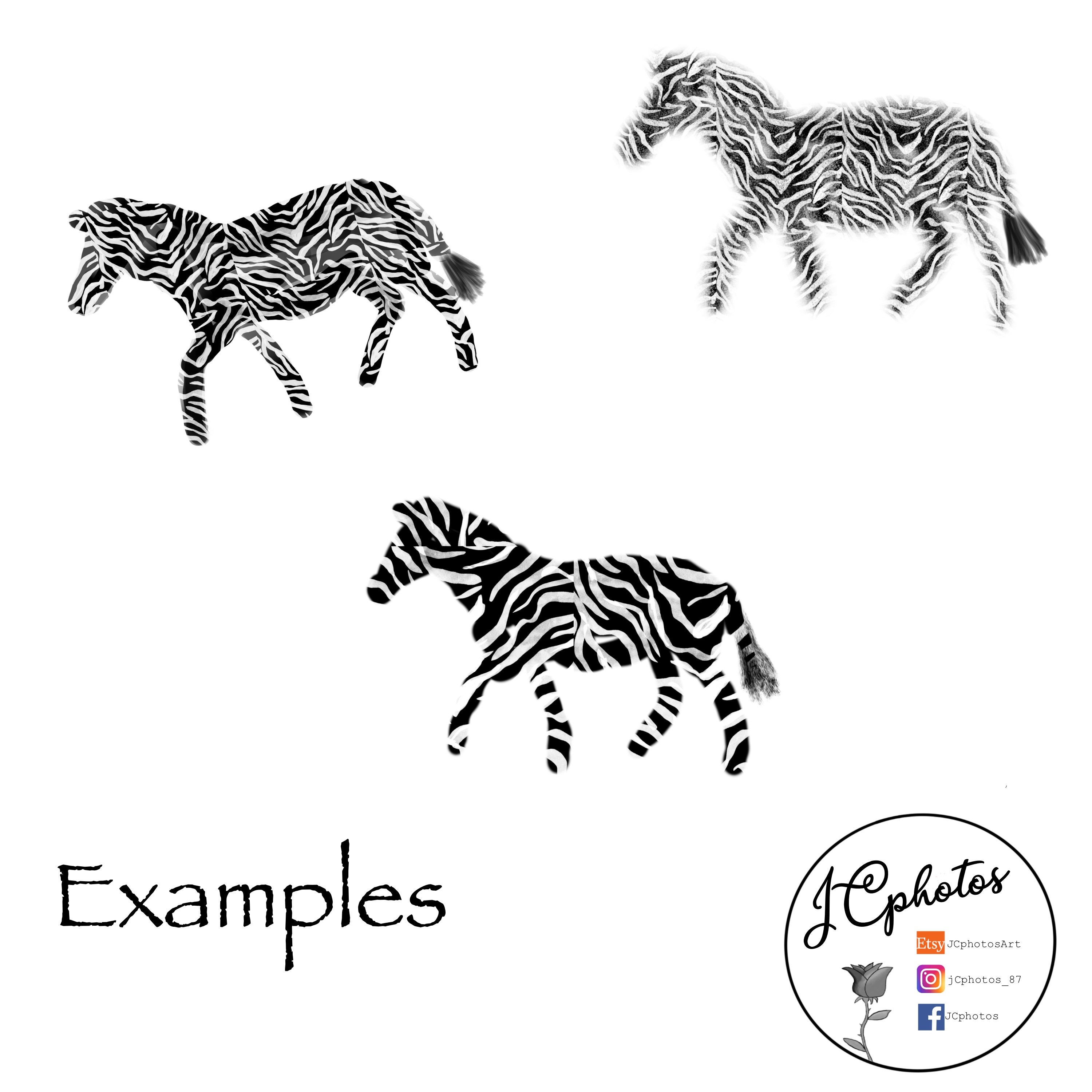Zebra Print Brush Set (21 Brushes) for Procreate, Brush Bundle Set ...