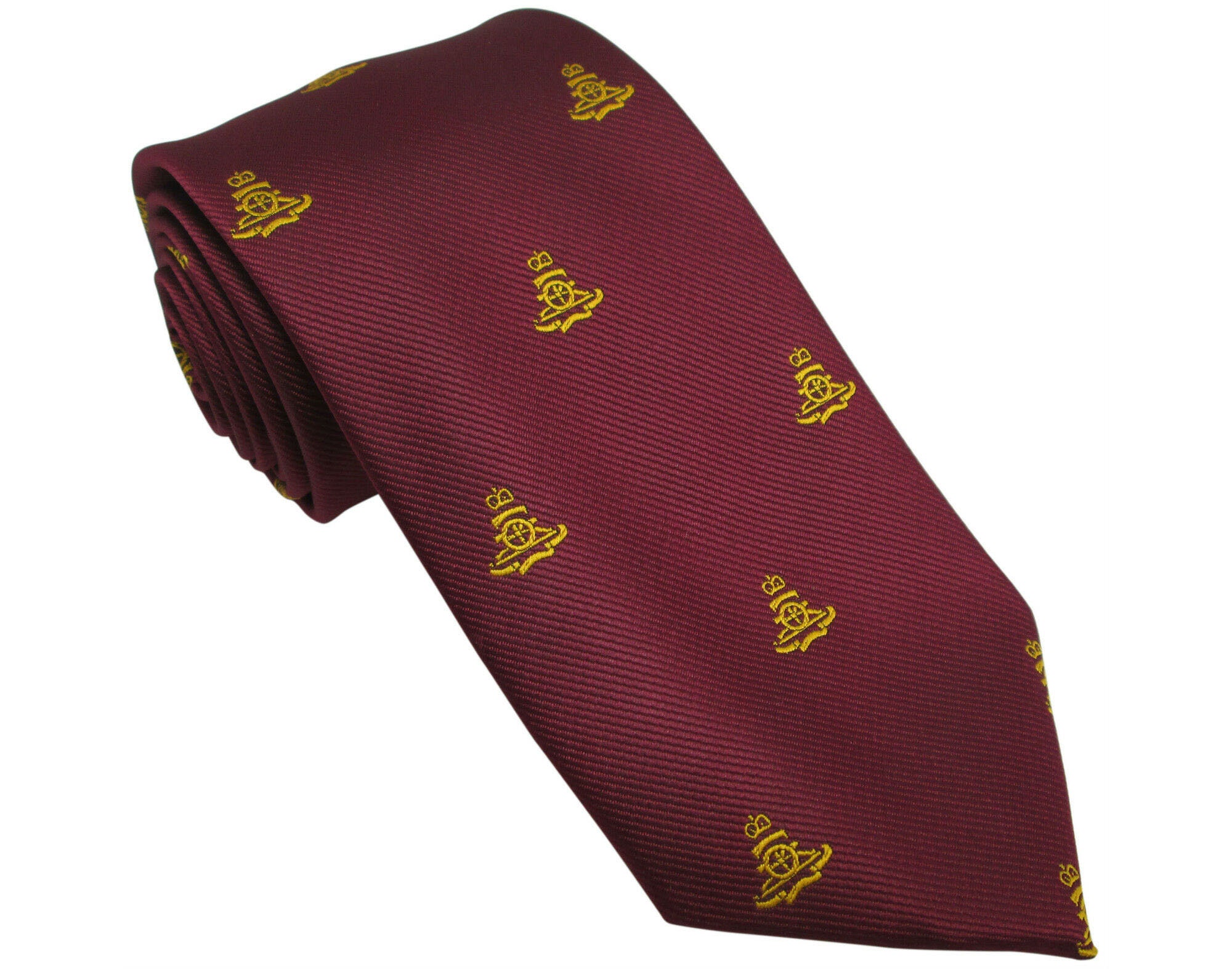 Royal Artillery Gold Gun on Maroon Regimental Tie - Etsy
