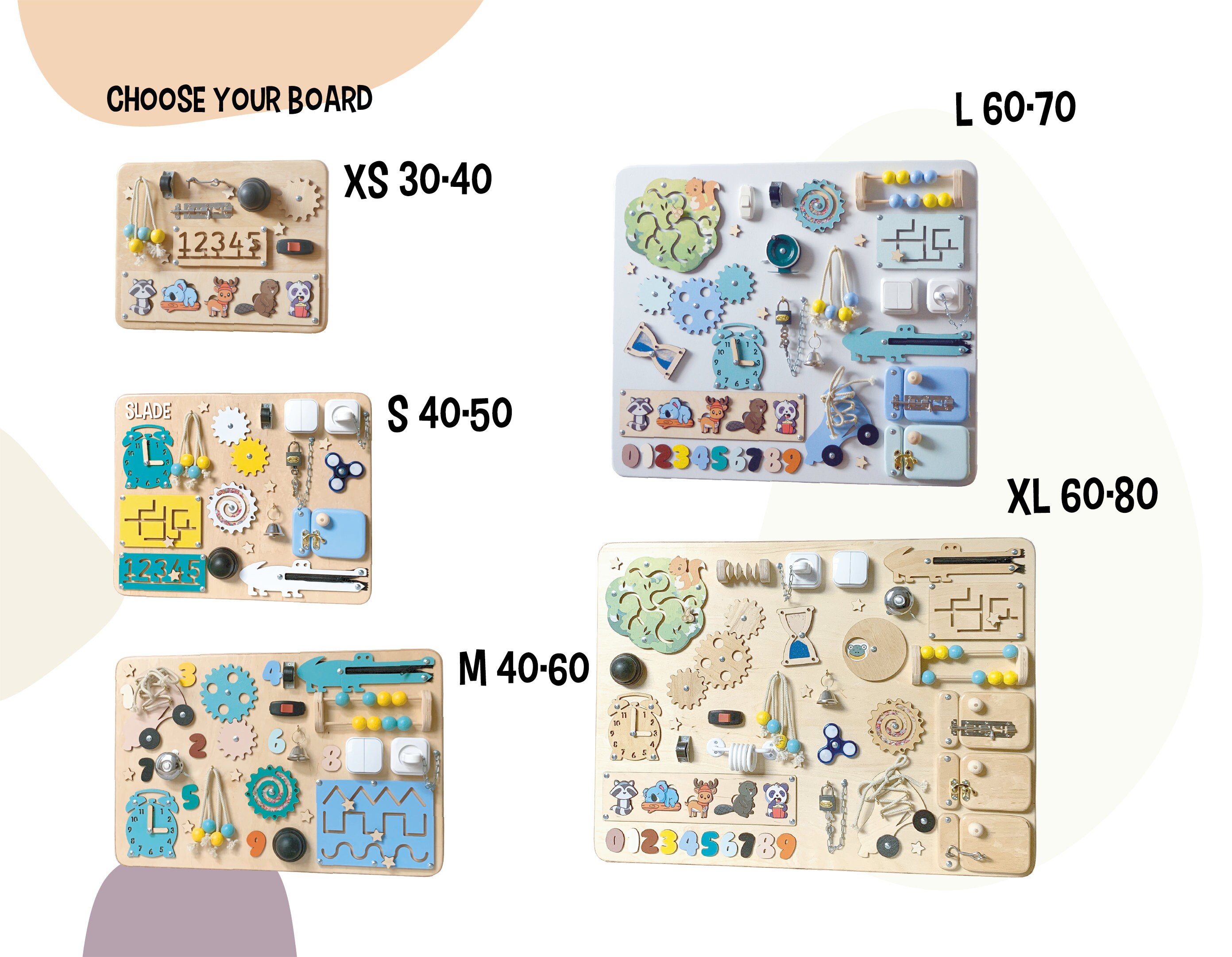 Large Busy Board Montessori,baby Busy Board,big Busy Board,fine Motor ...