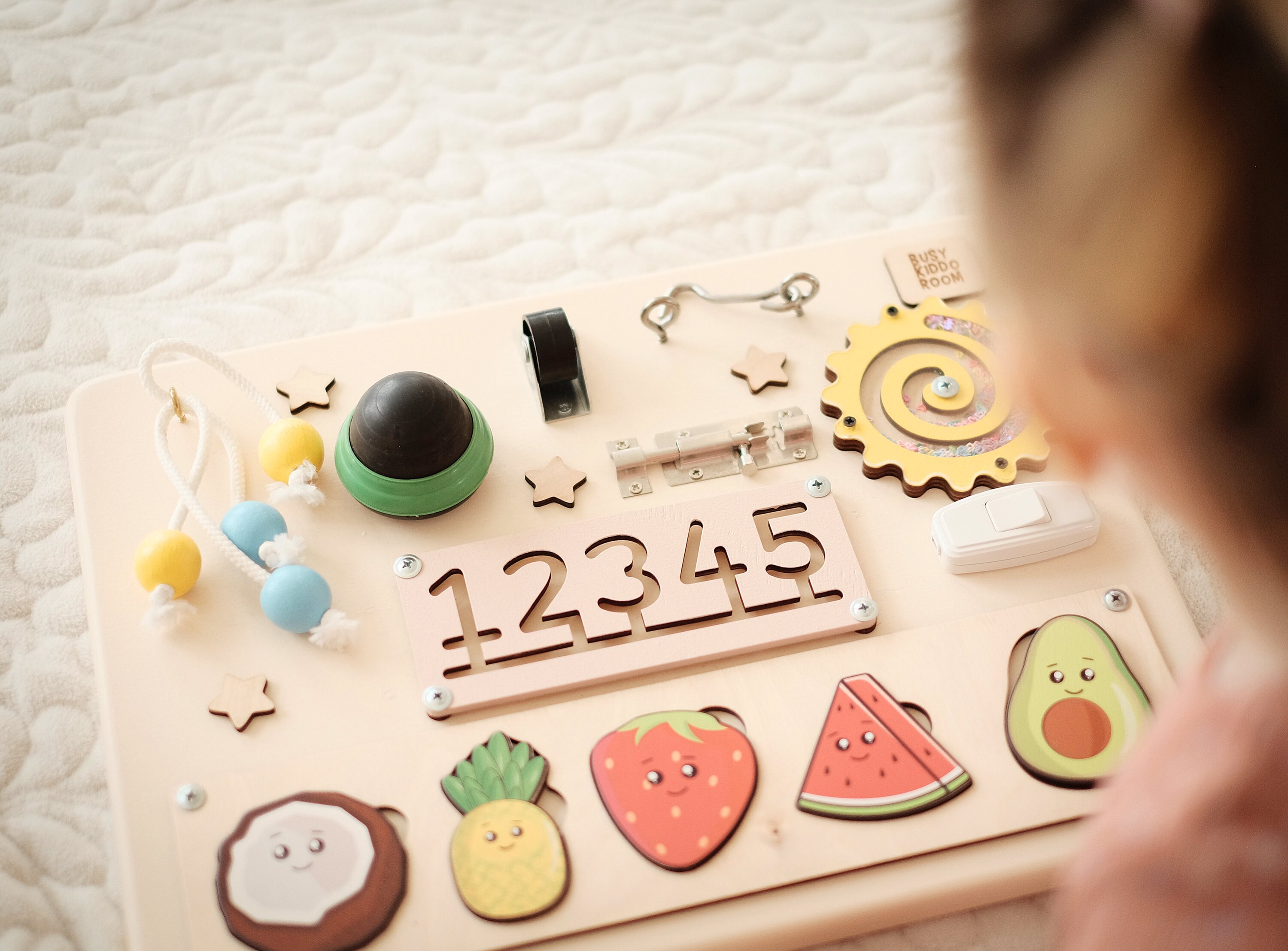 Custom Busy Board for Baby,montessori Busyboard,activity Board for Boy ...
