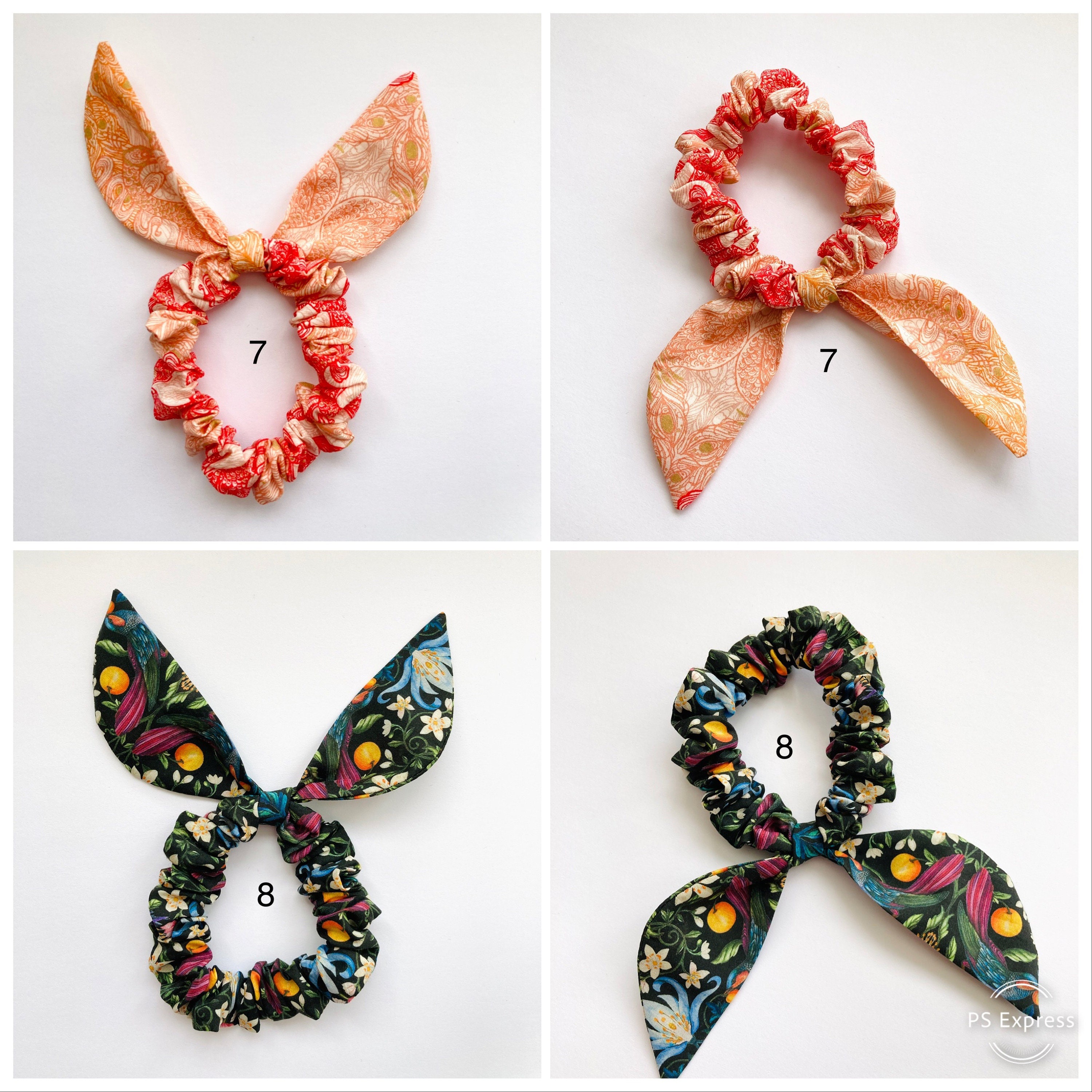 Bunny Scrunchie, Skinny Scrunchie, Ruffled Hair Tie, Hair Accessories ...